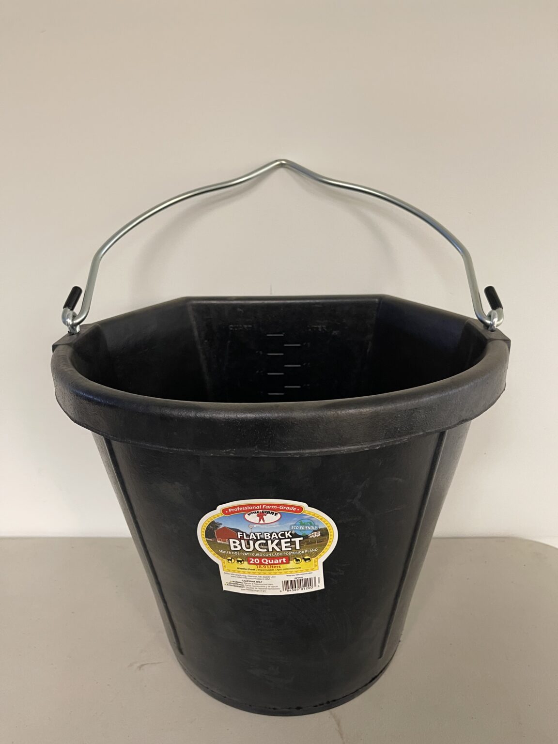 20-Qt Flat Back Bucket - Rubber - Foster's Seed & Feed