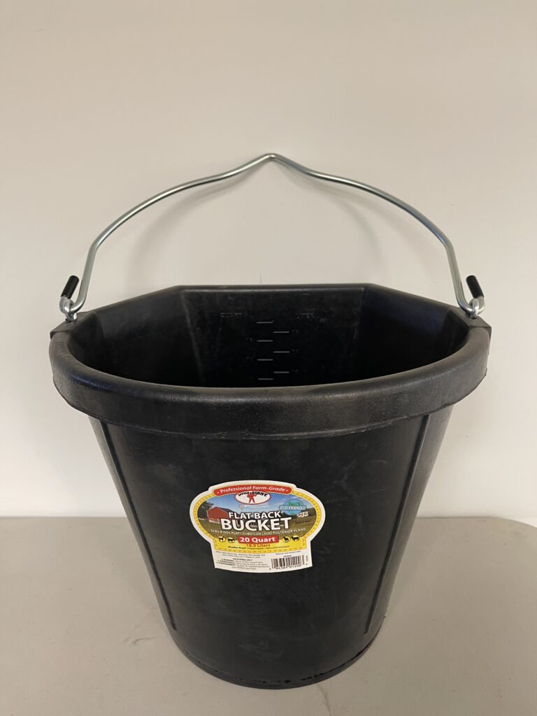20-Qt Flat Back Bucket - Rubber - Foster's Seed & Feed